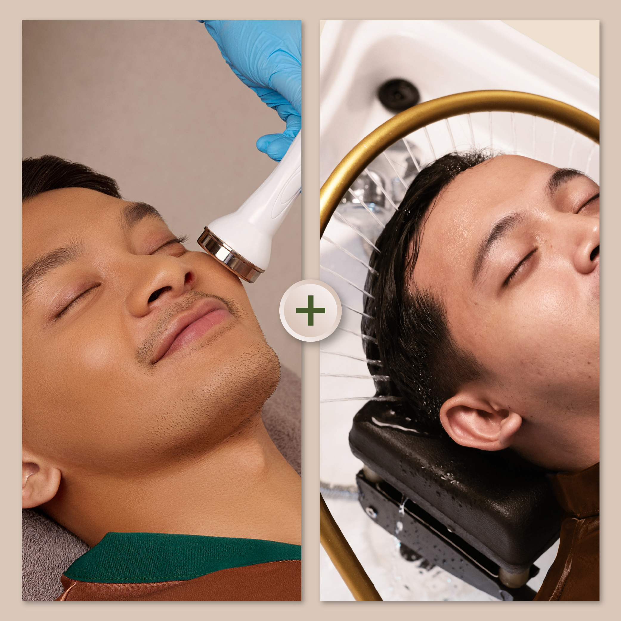 Diamond Glow Facial X Onsen Head Treatment - Men